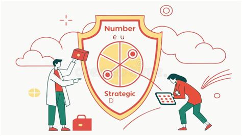 Number Shield Strategy Numerical Security And Strategic Data Defense Vector Design Generative