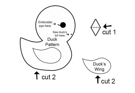 Duck Sewing Pattern Printable Pattern And Stencils