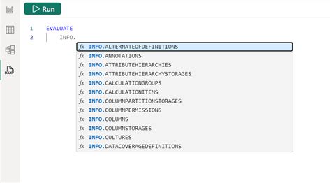 Dax Query View Introduces New Info Dax Functions Microsoft Power Bi