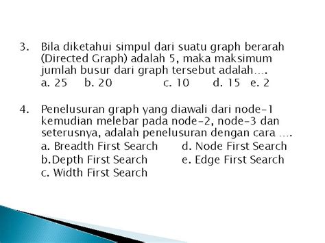 Soal Latihan Struktur Data Latihan Soal Struktur Data
