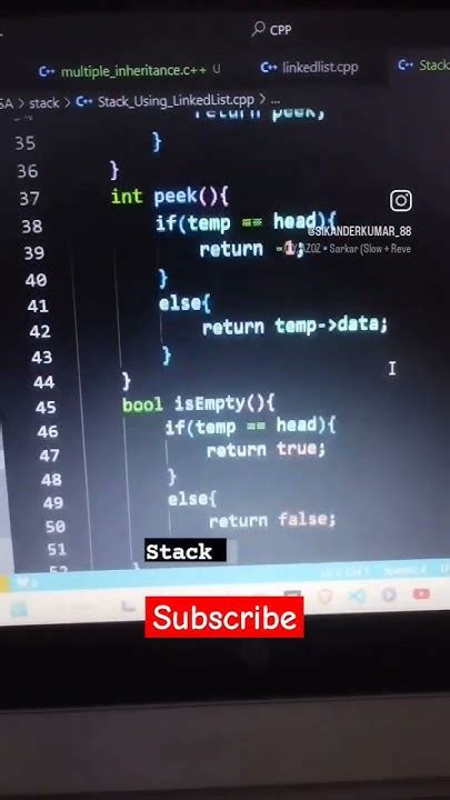 Stack Implementing Stack Using Linked List Linkedlist Stack Youtube
