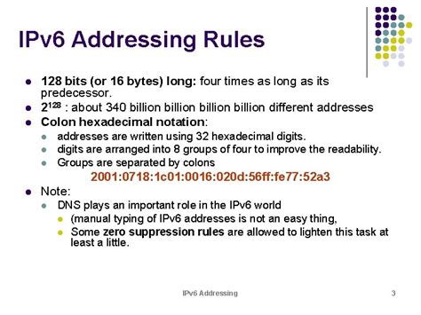 IPv 6 Address Representation 1 Objectives L L