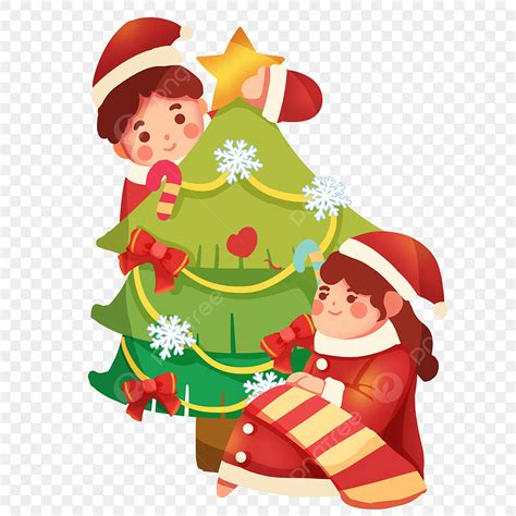 크리스마스 일러스트 커플 드레스 트리 크리스마스 연인 데이트 Png 일러스트 및 Psd 이미지 무료 다운로드 Pngtree