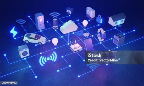 Iot 홈 컨트롤 시스템 개념 3d 일러스트레이션 가정용 장치 자동화 및 원격 제어 0명에 대한 스톡 사진 및 기타 이미지 0명 가상현실 가정용 시설 Istock