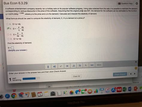 Solved Bus Econ 6 3 29 Question Help A Software