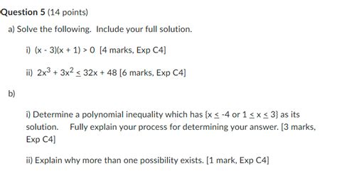 solved question 5 14 points a solve the following