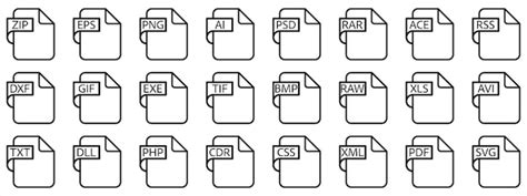 Premium Vector Document File Type Format Line
