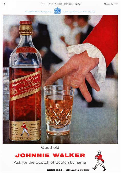 A Visual History Of Johnnie Walkers Striding Man Logo Vinepair
