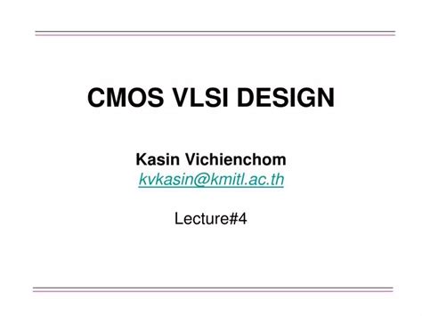 PPT CMOS VLSI DESIGN PowerPoint Presentation Free Download ID