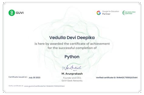 vedulla devi deepika on linkedin learningjourney guviiitm guvi
