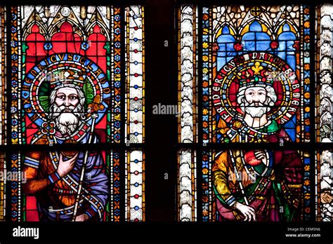 France Alsace Strasbourg Strasbourg Cathedral Stained Glass Window