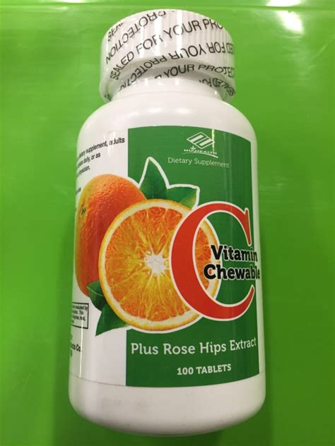 Vit C Chewable Plus Rose Hip 100 Hill Country Co