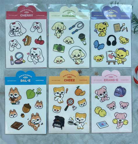 포켓더스타 아이브 미니브 팝업스토어 클리어 스티커 Ive 장원영 안유진 레이 가을 리즈 이서 위시버킷