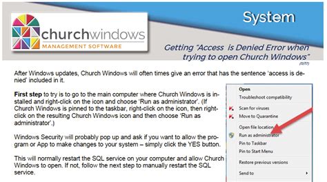 System Access Denied After Microsoft Windows™ Updates V17 And Newer Chms