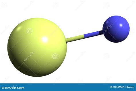3d Image Of Lithium Fluoride Skeletal Formula Stock Illustration