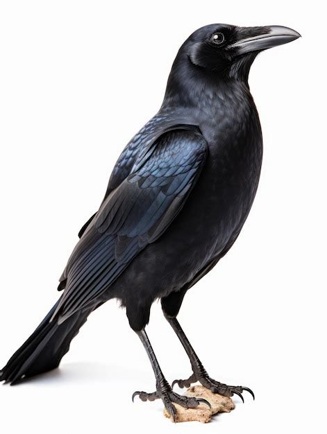Premium Photo Crow Studio Shot Isolated On Clear White Background