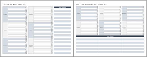 Daily Task List Template Excel