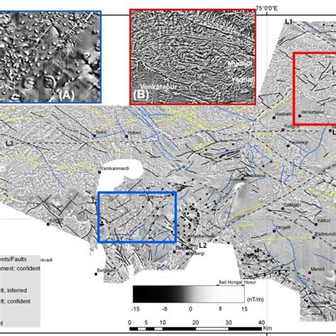 Structural Interpretation From Magnetic Data Shown Over First Vertical