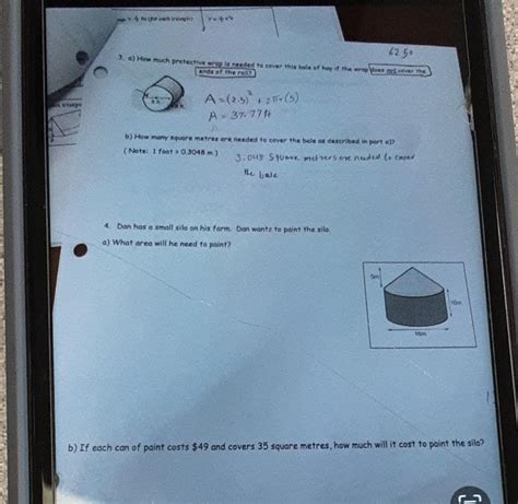 Solved Determine The Surface Area And Volume Of The Chegg