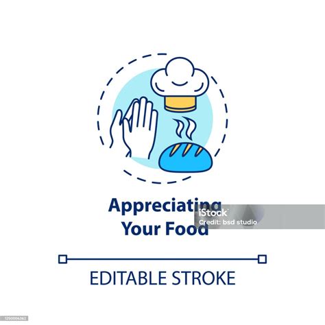 음식 컨셉 아이콘을 감상할 수 있습니다 의식영양 마음 챙김 먹는 아이디어 씬 라인 일러스트 식사에 대한 감사를 표합니다 벡터 절연 윤곽선 Rgb 색상 도면 편집 가능한