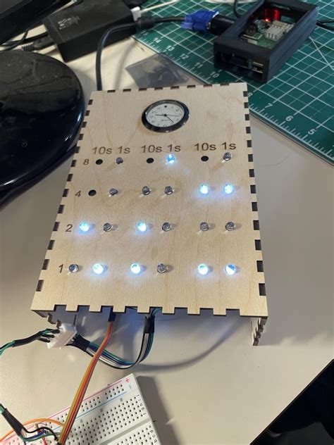 Binary Analog Dial Retrograde Clock Or The Bad R Clock Or The Rosetta