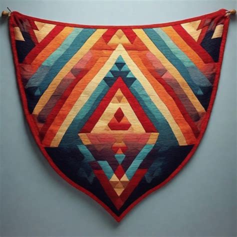 Premium Photo Geometric Elegance Triangle Tapestry Pattern