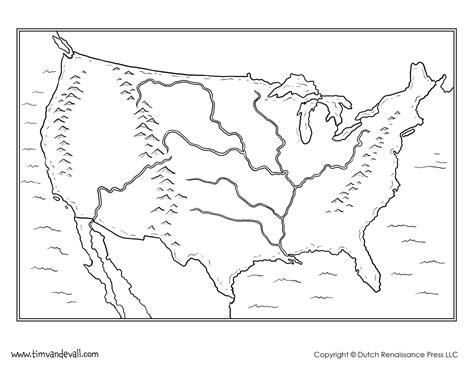 Printable Blank Usa Map
