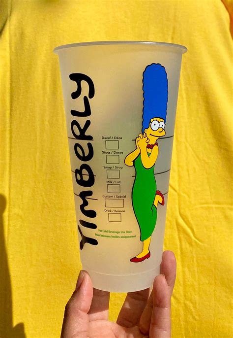 The Simpsons Starbucks Customized Cup Etsy