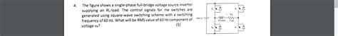 Solved The Figure Shows A Single Phase Full Bridge Voltage