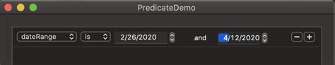 Nspredicate Nspredicaterow With 2 Values Eg Between Stack