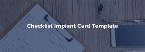 Checklist Implant Card Template Perfect Your Medical Records