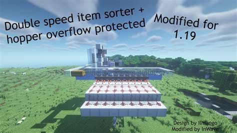 Minecraft Automatic Sorting System Modified 2x Speed Overflow Protected Sorting System By