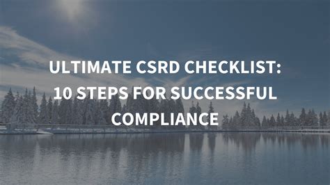 Your Ultimate CSRD Checklist Steps To Compliance