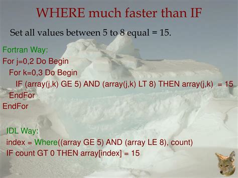 Ppt Coyotes Guide To Idl Programming Powerpoint Presentation Free Download Id 6894618