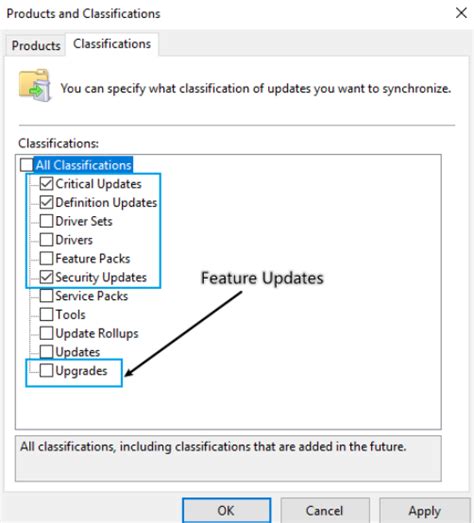 How To Products And Classifications In Wsus Software And Applications Spiceworks Community