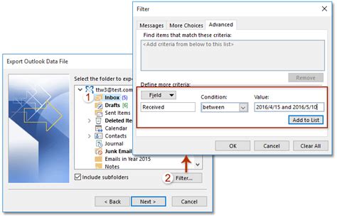 How To Export Emails By Date Range To Excel File Or PST File In Outlook