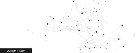 Abstract Science Atom Technology Connection Dot And Line Stock Illustration Illustration Of