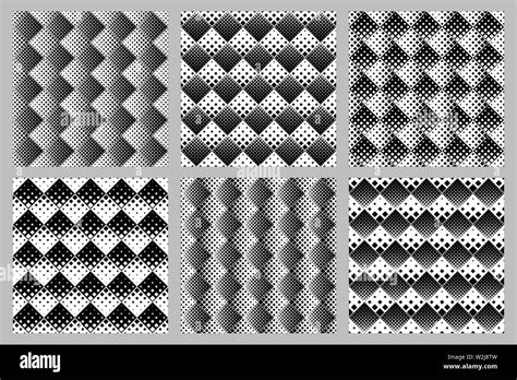 Geometrical Seamless Square Pattern Background Design Set Abstract Vector Graphic From