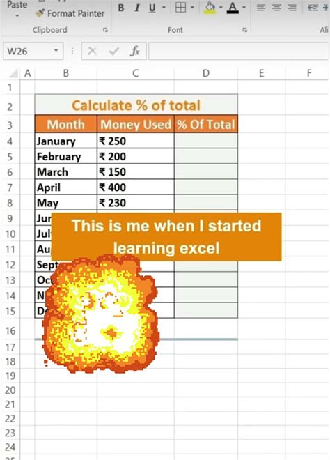 Running Total And Percentage Of Total In Excel Shorts Viralshorts Excelformula Exceltips