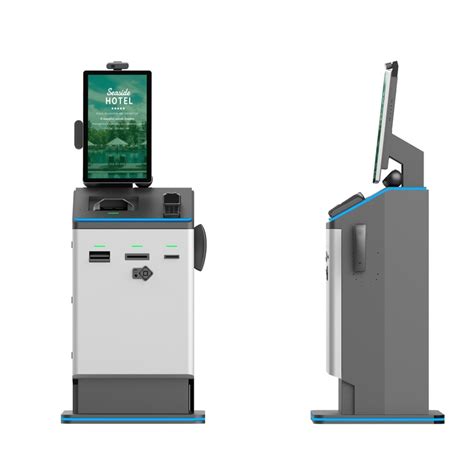 Hotel Self Check In Kiosk Free Standing With Document Scanning Payment Collection