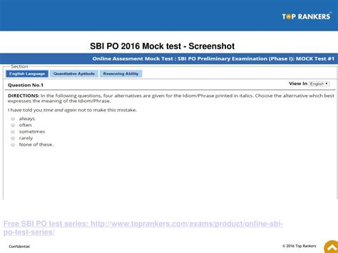 Ppt Sbi Po Exam Test Free Online Sbi Po Mock Test Paper Practice