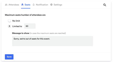 Set A Seat Limit