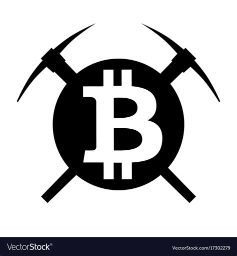 Symbol Of Cryptocurrency Bitcoin Mining Royalty Free Vector