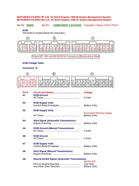 Ecm Voltage Table 1 Pdf
