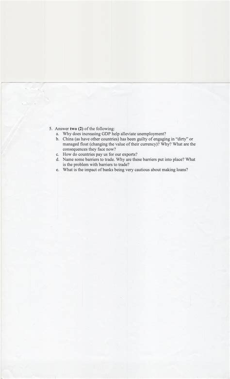 Solved Macroeconomics Questions Answer Every Question And Chegg Com