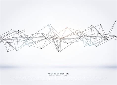 다각형 메쉬가있는 흰색 배경 무료 벡터