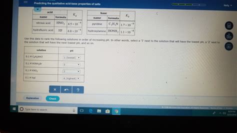 Solved Nelly Predicting The Qualitative Acid Base Properties Chegg