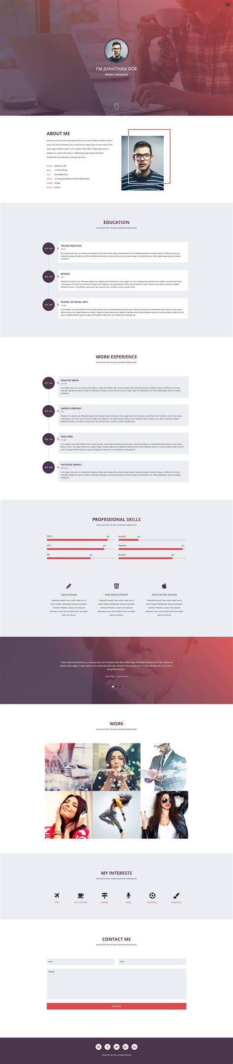 Verka CV Resume HTML Template On Behance