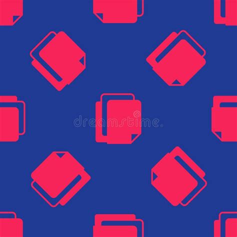 Red File Document Icon Isolated Seamless Pattern On Blue Background Checklist Icon Business
