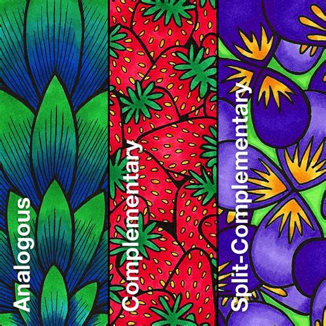 Split Complementary Colors Art